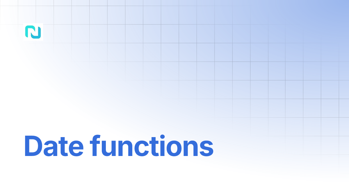 Date Functions Nedyx