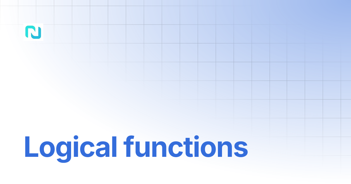 Logical functions | nedyx